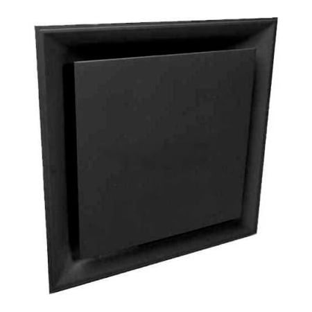 American Louver/Plasticade American Louver Stratus Plaque Diffuser With 6" Neck, Black, STR-PQ ...